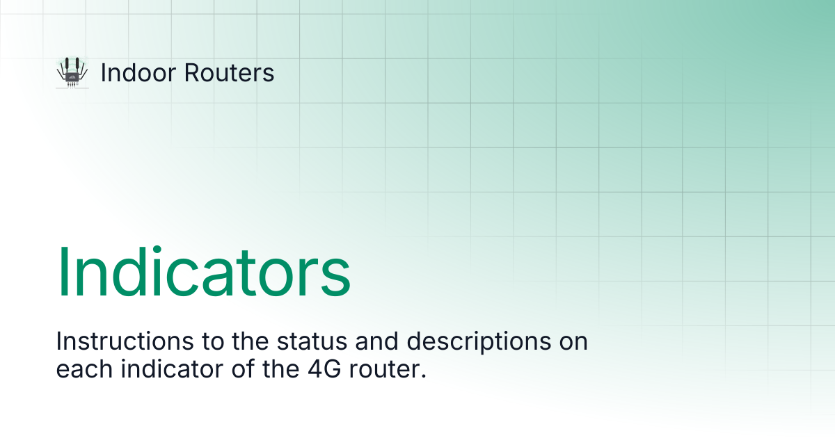 Indicators | EZR24 | Indoor Routers